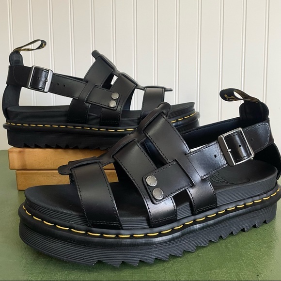 Dr. Martens | Shoes | Nwt Dr Martens Terry Fishermans Sandals In Black ...